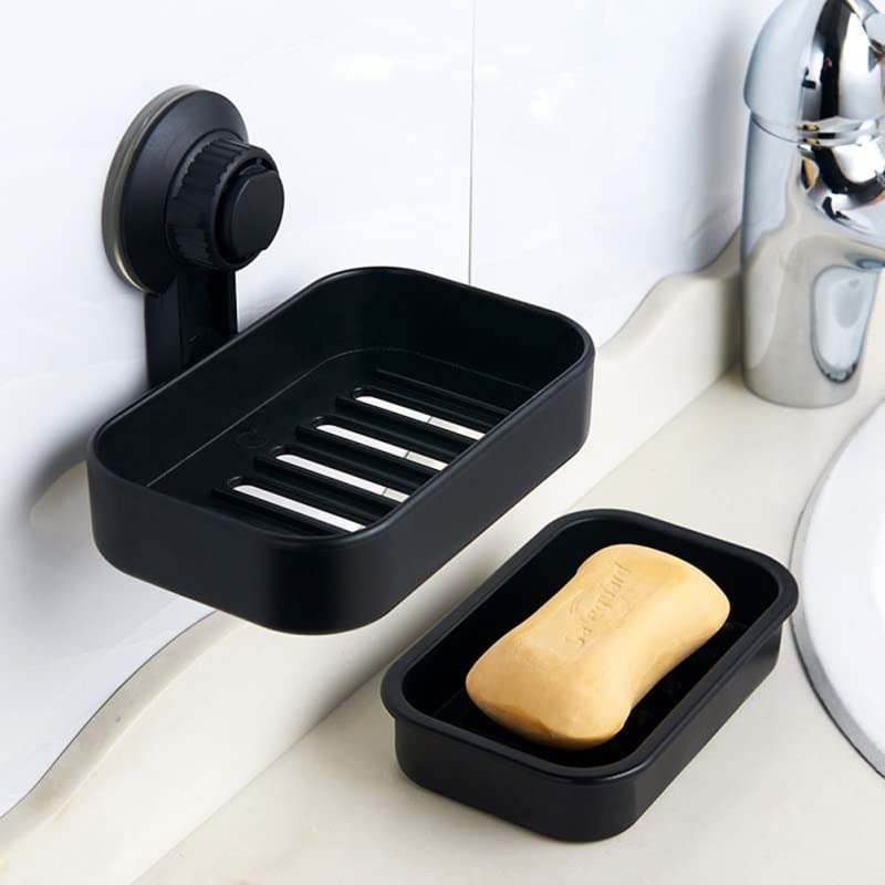 HALOU Soap Tray Dish Saver Draing Holder Sponge Drainage Bar Wallstore Dispensers Cup Suction Sink Drainer Rack (Color : D, Size : 14 x 10 x 8.5cm)