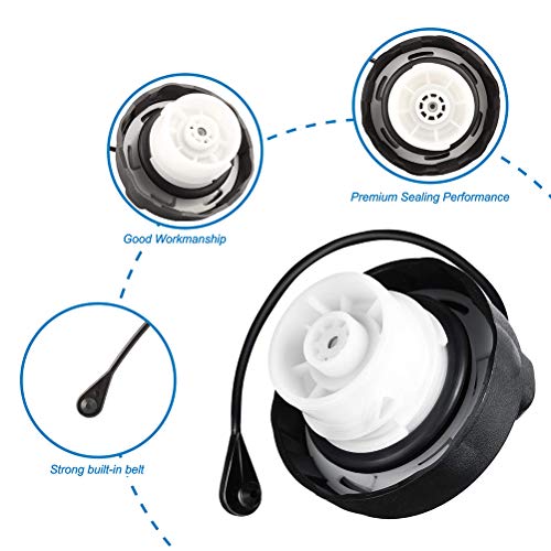 Gas Cap replace 52100552AG for 2003-2018 Jeep Wrangler TJ JK, 2002-2012 Liberty, 2000-2017 Cherokee, 2001-2019 Grand Cherokee, 2008-2018 Compass, 2006-2010 Commander, 2008-2017 Patriot, 2020 Gladiator