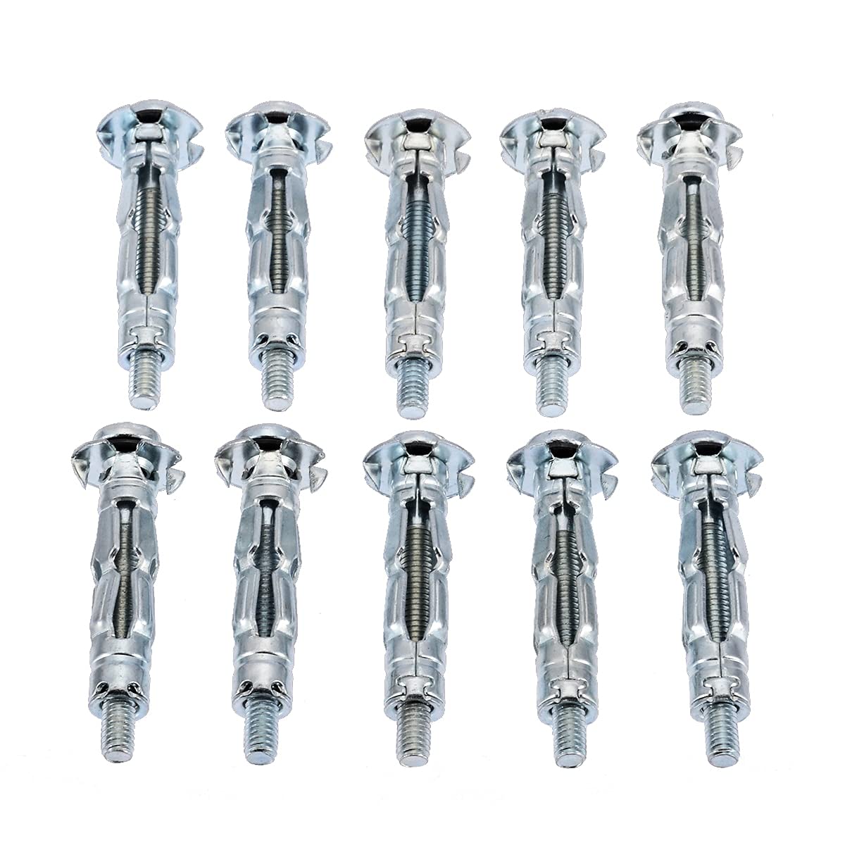 MOBEBI Expansion Bolts,10pcs M4 X 32mm Hollow Wall Expansion Screw Metal/Cavity/Plasterboard Plug/Fixing Screw Anchor Bolts