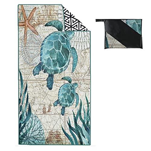 GRABLOOM Microfiber Beach Towel Double-Sided Velvet Adult Swimming Bath Towel Quick-Drying Printed Beach Towel Customization Beach Towels Oversized Clearance 4 Pack Thick
