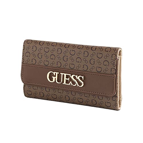 GUESS Factory Women's Brooker Logo Slim Clutch Faux Leather Wallet