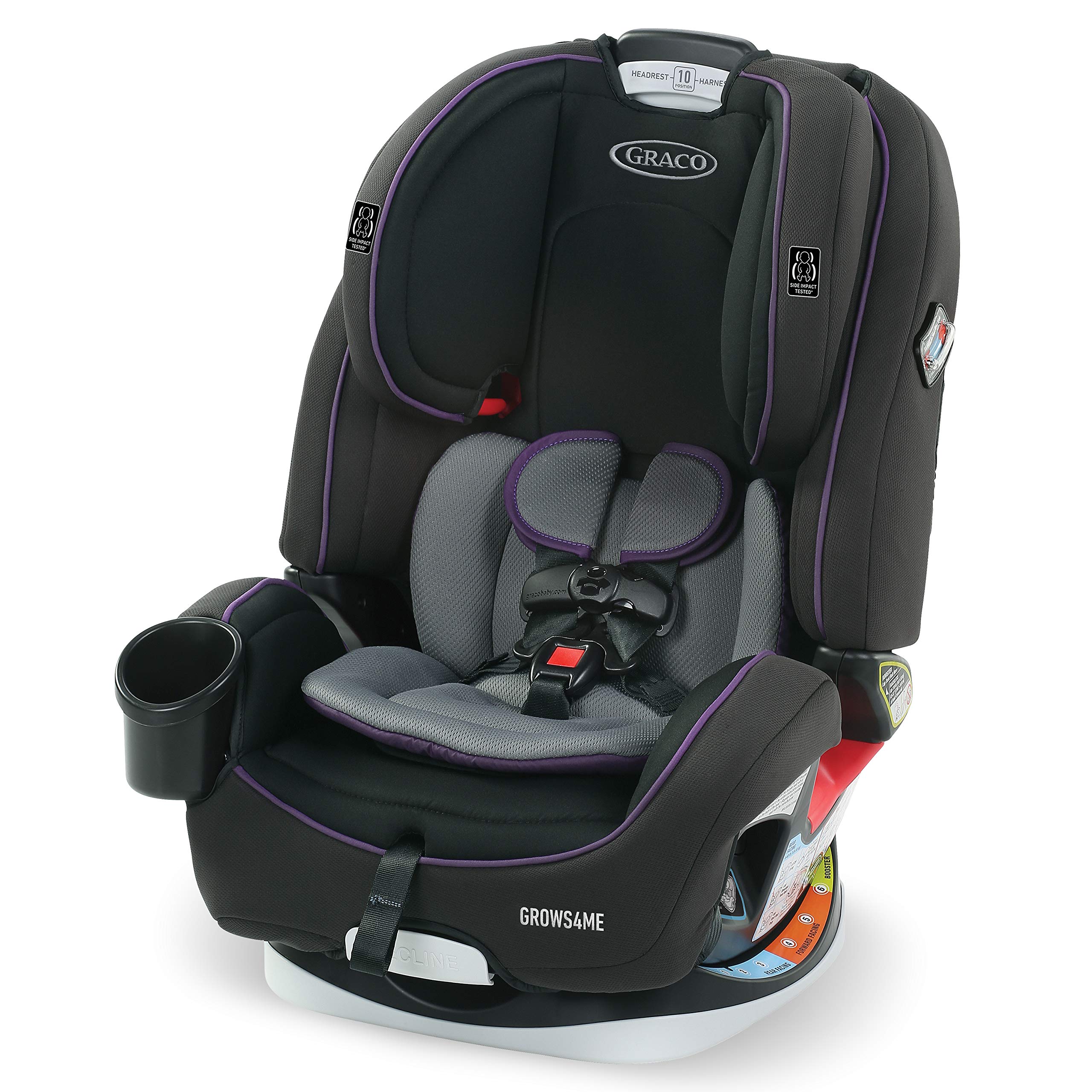 Graco Grows4Me 4 in 1 Car Seat, Infant to Toddler Car Seat with 4 Modes, Vega 1 Count (Pack of 1)