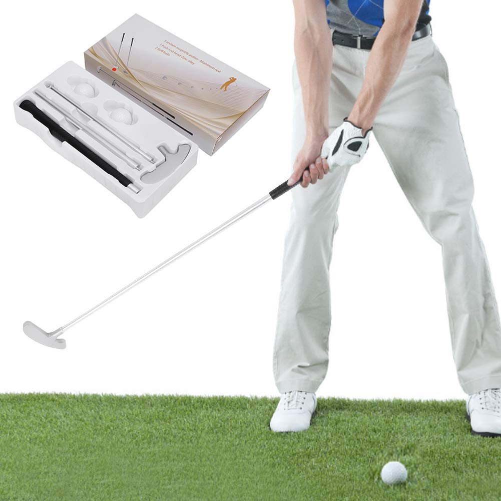 Golf Putter, Left Right Hand Use 3 Section Assembled Convenient Practical Aluminum Alloy Material Easy Carrying Golf Push Rod for Golf Club