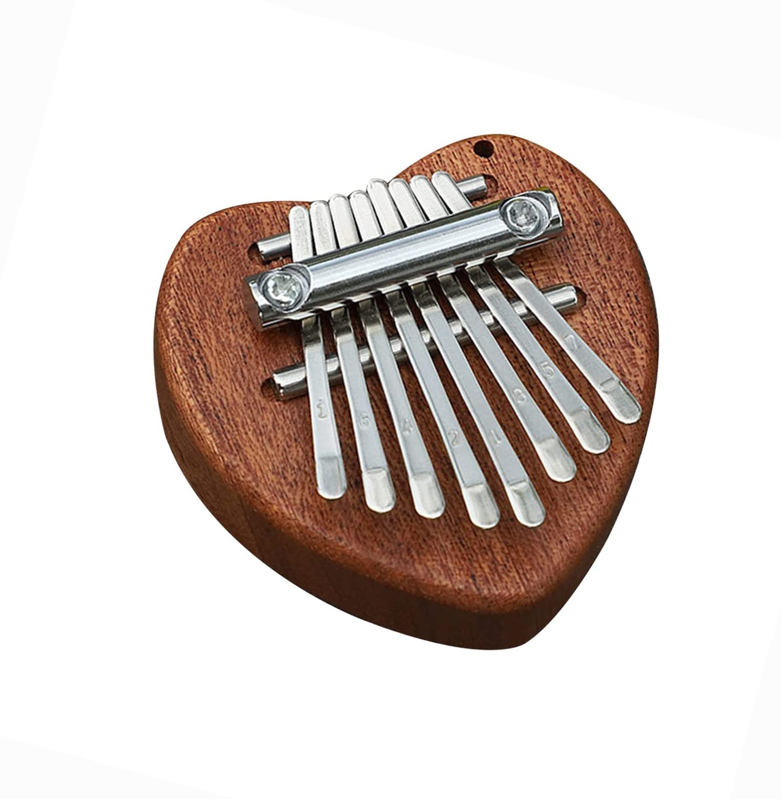 HKPLDE Mini Kalimba 8-key Thumb Piano Mbira Portable Finger Instrument Suitable for Music Beginners Adults or Kids (Water Drop with Lanyard)