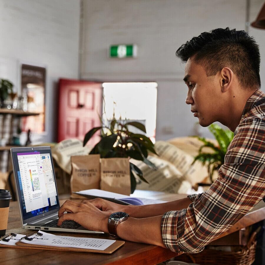 HP Laptop for Students Business, 14" Display, Intel Celeron N4120, 4GB RAM, 64GB eMMC, Webcam, Windows 11 Pro, Black, with Microsoft Office Lifetime License
