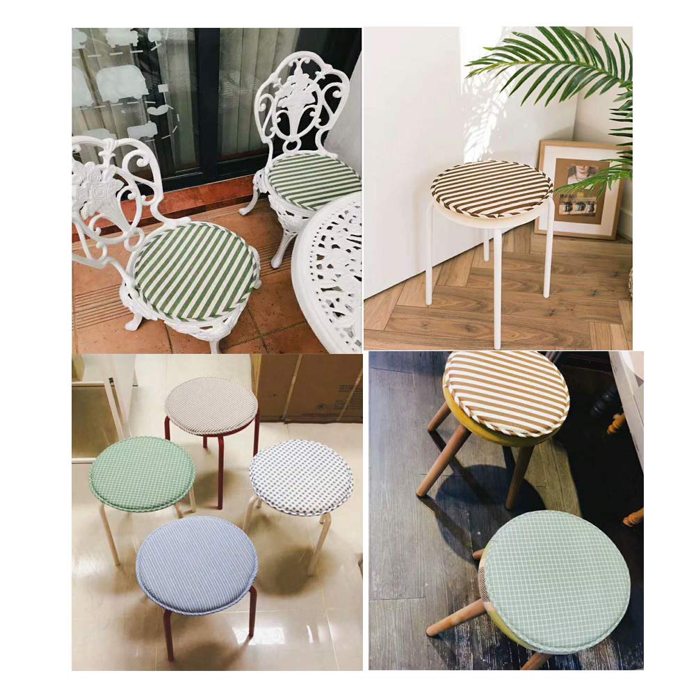 JINGXIN Pack of 2 Round Stool Pad Kids Soft Sponge Seat Cushion Bar High Stool Chair Pad - Diameter 13 inch,Red Dot