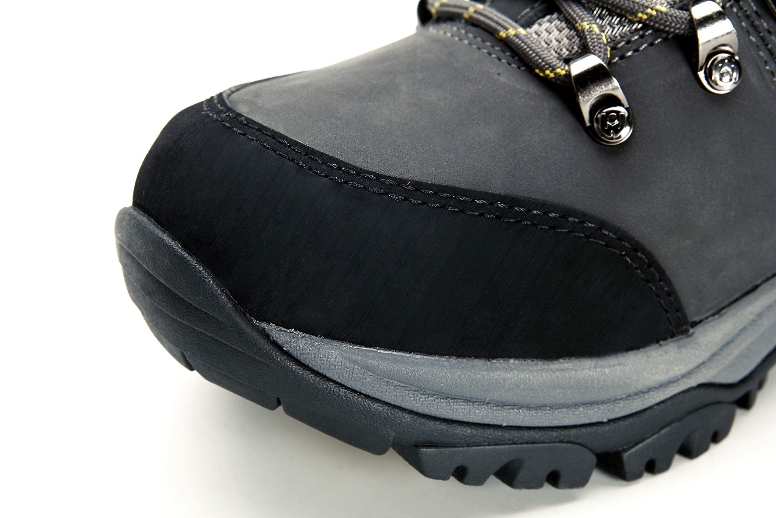 hiwalk men's waterproof hiking wide boots mid ankle leather outdoor trekking mountain boots
