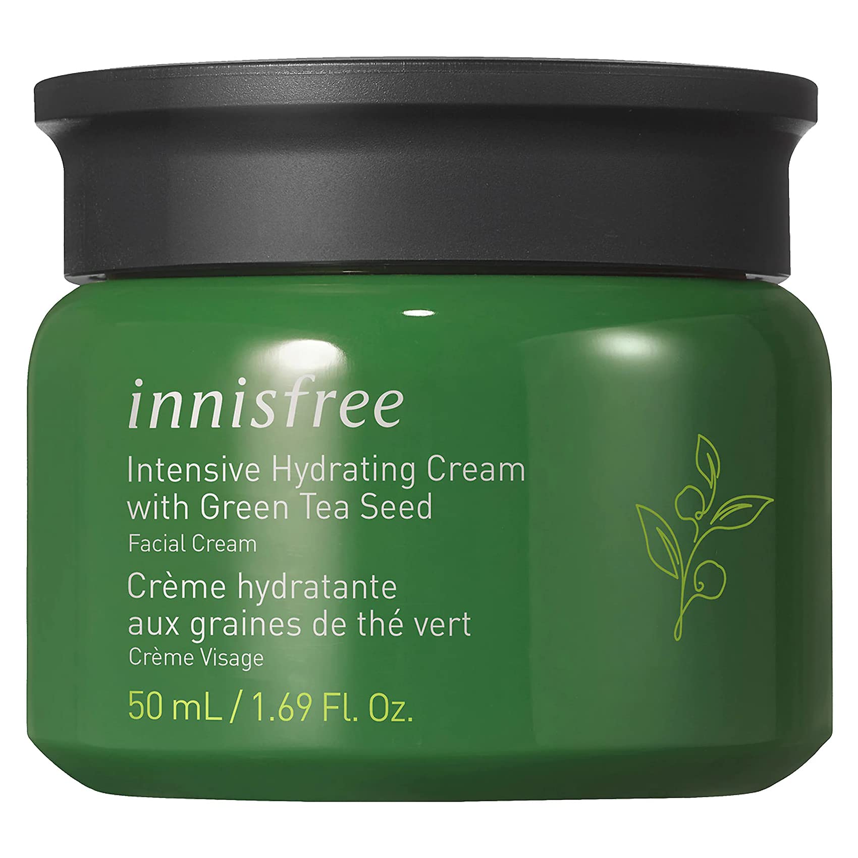 innisfree Green Tea Seed Intensive Hydrating Cream Face Moisturizer , 1.69 Fl Oz (Pack of 1)