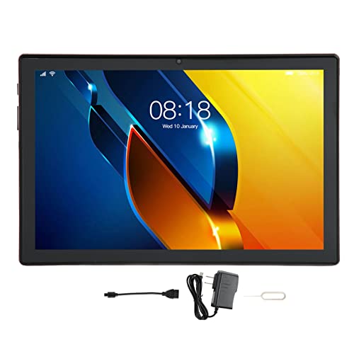 HEEPDD 10 Inch Tablet, Gold 2.4G 5G Dual Band WiFi Kids Tablet 1920x1200 IPS 4G Calling for Learning (US Plug)