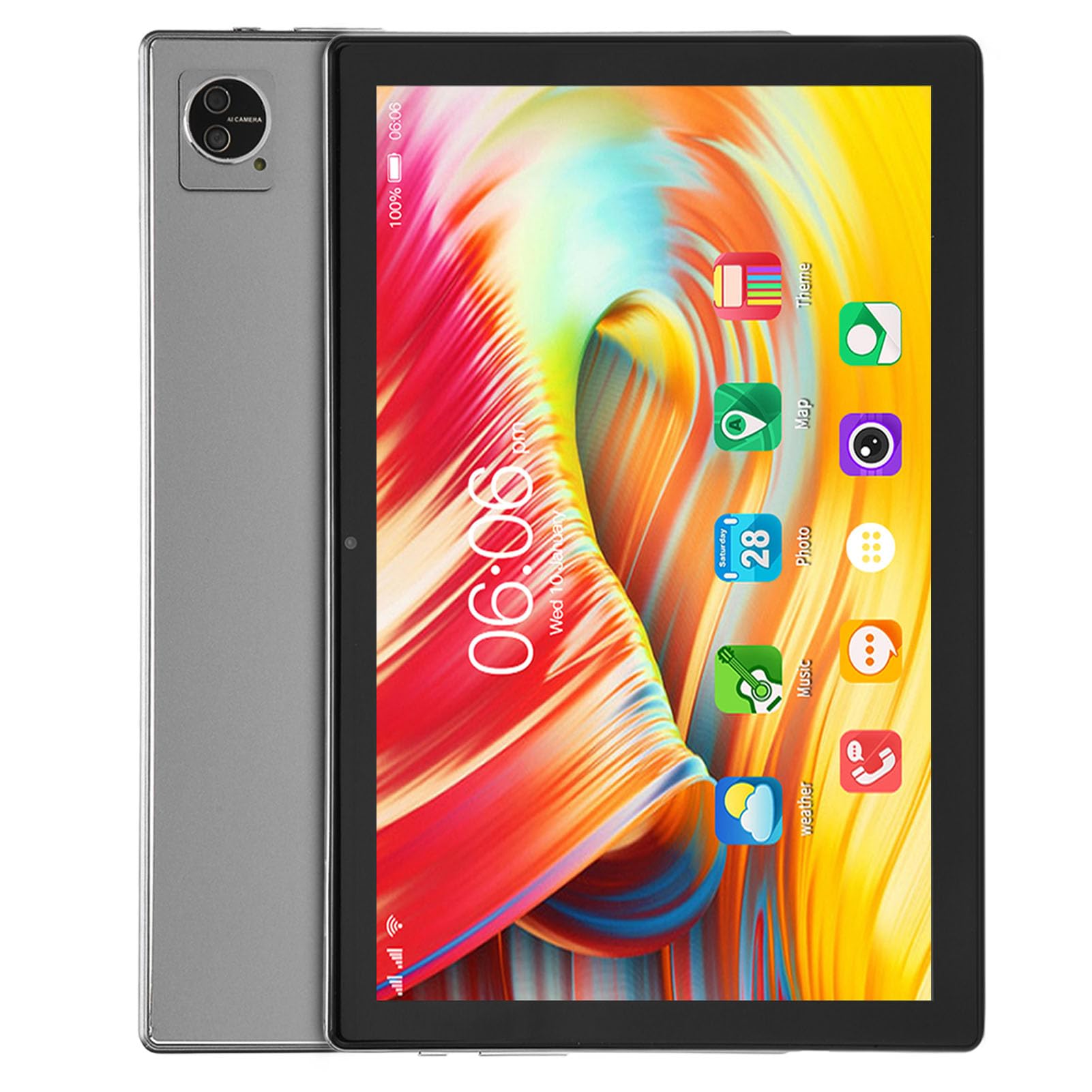 Gugxiom Tablet PC, 10.1 Inch FHD Business Tablet, Octa Core Gaming Tablet, 4G LTE Calling Tablet, 8GB RAM 256GB ROM, 8+16MP Camera, for Android 12, 7000mAh (Violet)