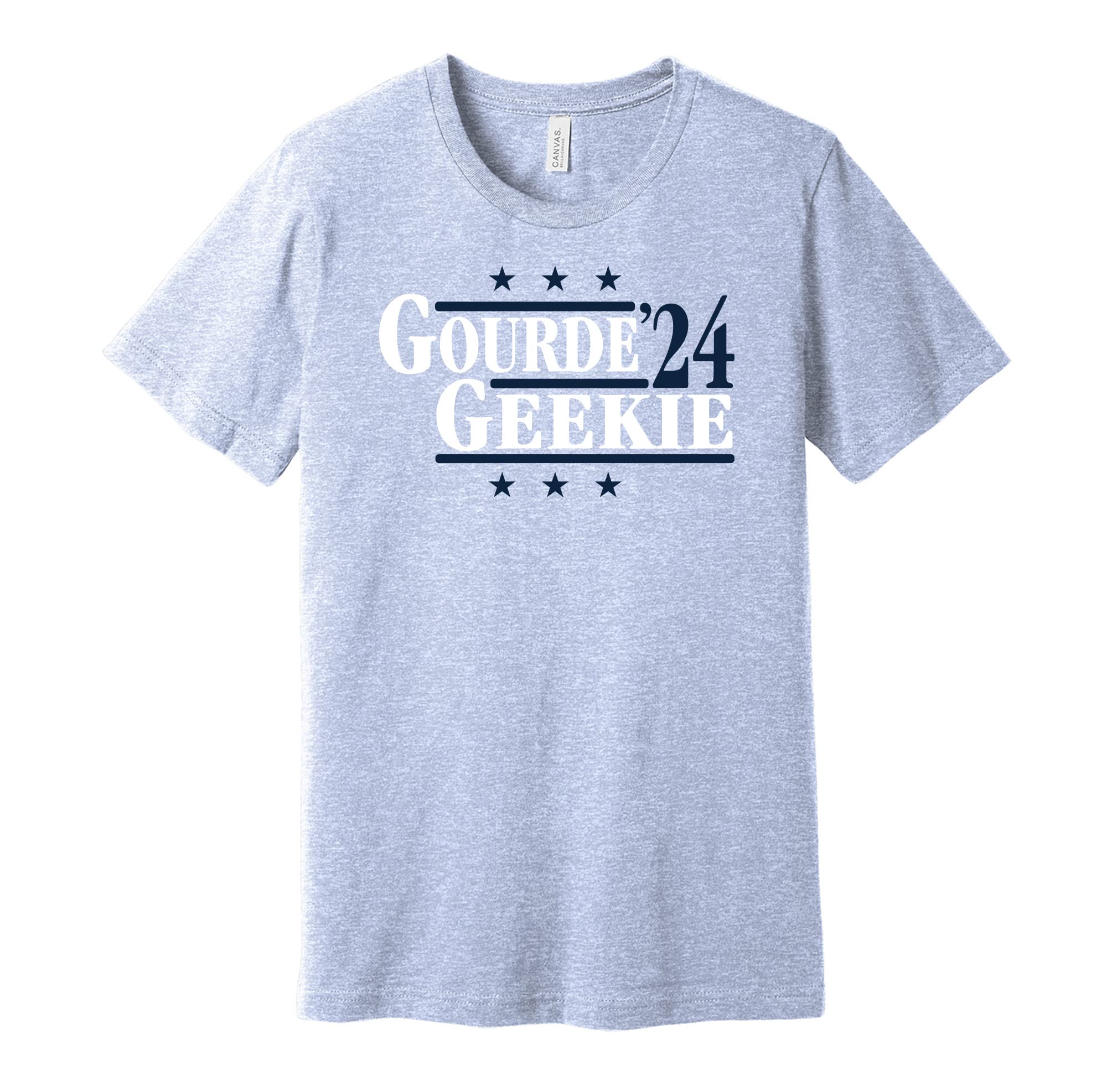 Gourde & Geekie '24 - Political Campaign Parody Shirt - Light Blue - XXL