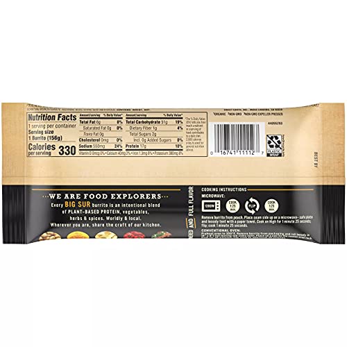 Gourmet Kitchn Sweet Earth Bundle Meals - Big Sur Frozen Breakfast Burrito Vegetarian Protein Lovers and Baja (9 Pack 3 of Each)