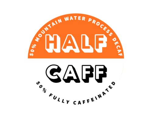 Half Caff Specialty Coffee, Dark Roast, Medium Grind for Drip Brewing, Primos Coffee Co, 12 Oz