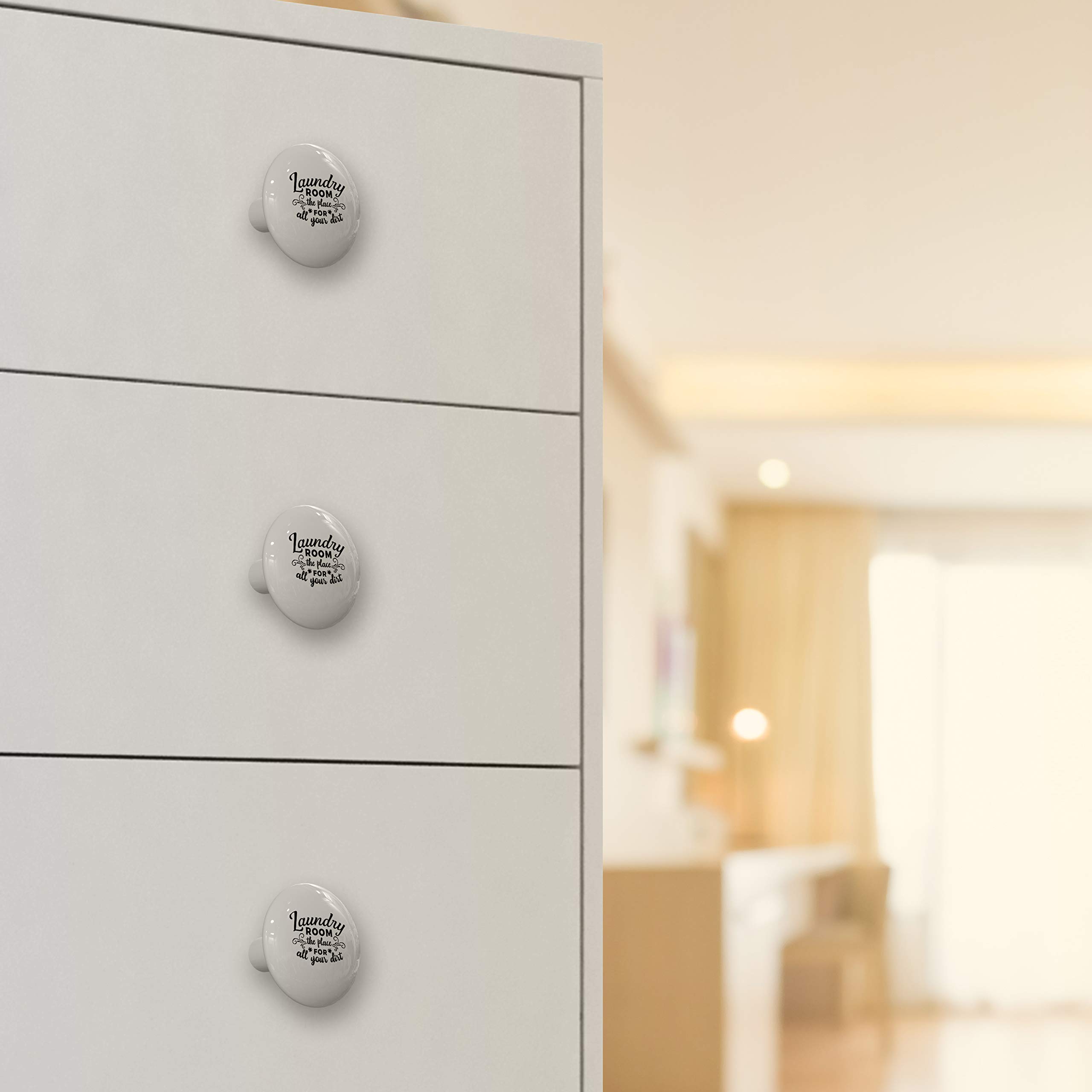 Gotham Decor A Place for All Your Dirt Laundry Room Drawer/Cabinet Knob