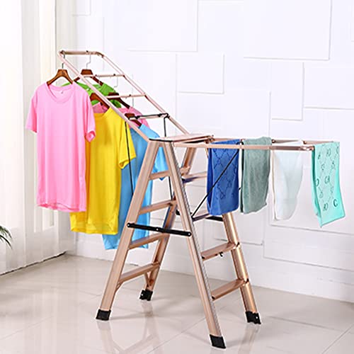 GRRICEPL Aluminum Alloy Clothes Drying Hanger Collapsible Clothes Drying Rack, Indoor Balcony Home Baby Clothes Drying Quilt Hanger for Easy Storage, No Assembly Needed (Color : B-50X15X80CM)
