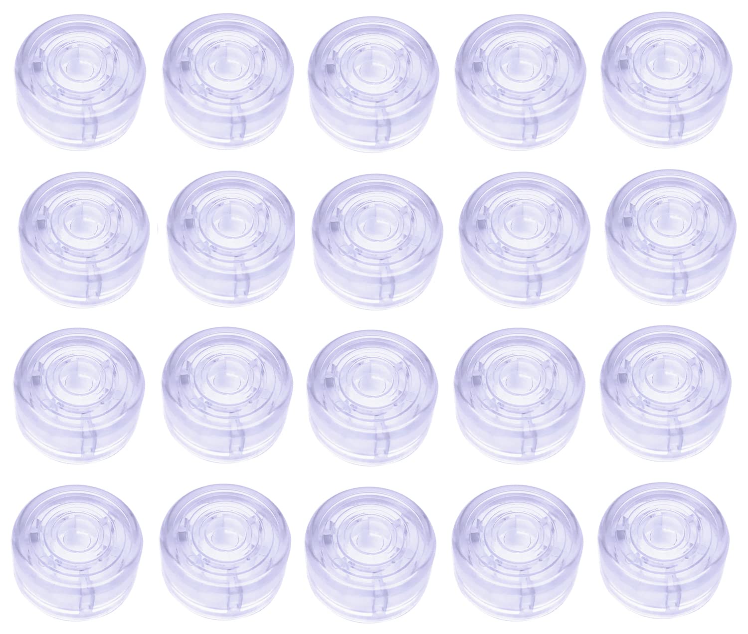 Jiayouy Guitar Effect Pedal Footswitch Toppers Foot Nail Cap Protection Cap for Guitar Effect Pedal Protection Cap 20PCS/Set (transparent)