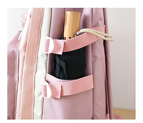 Heryuuk Backpack Pencil Case Shoulder Bag 5 Piece Set for Middle School Student Travel Bag Casual Daypack 43 * 30CM