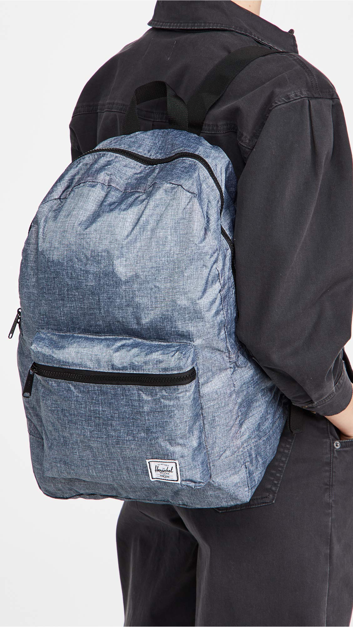Herschel Packable Daypack, Raven Crosshatch, One Size
