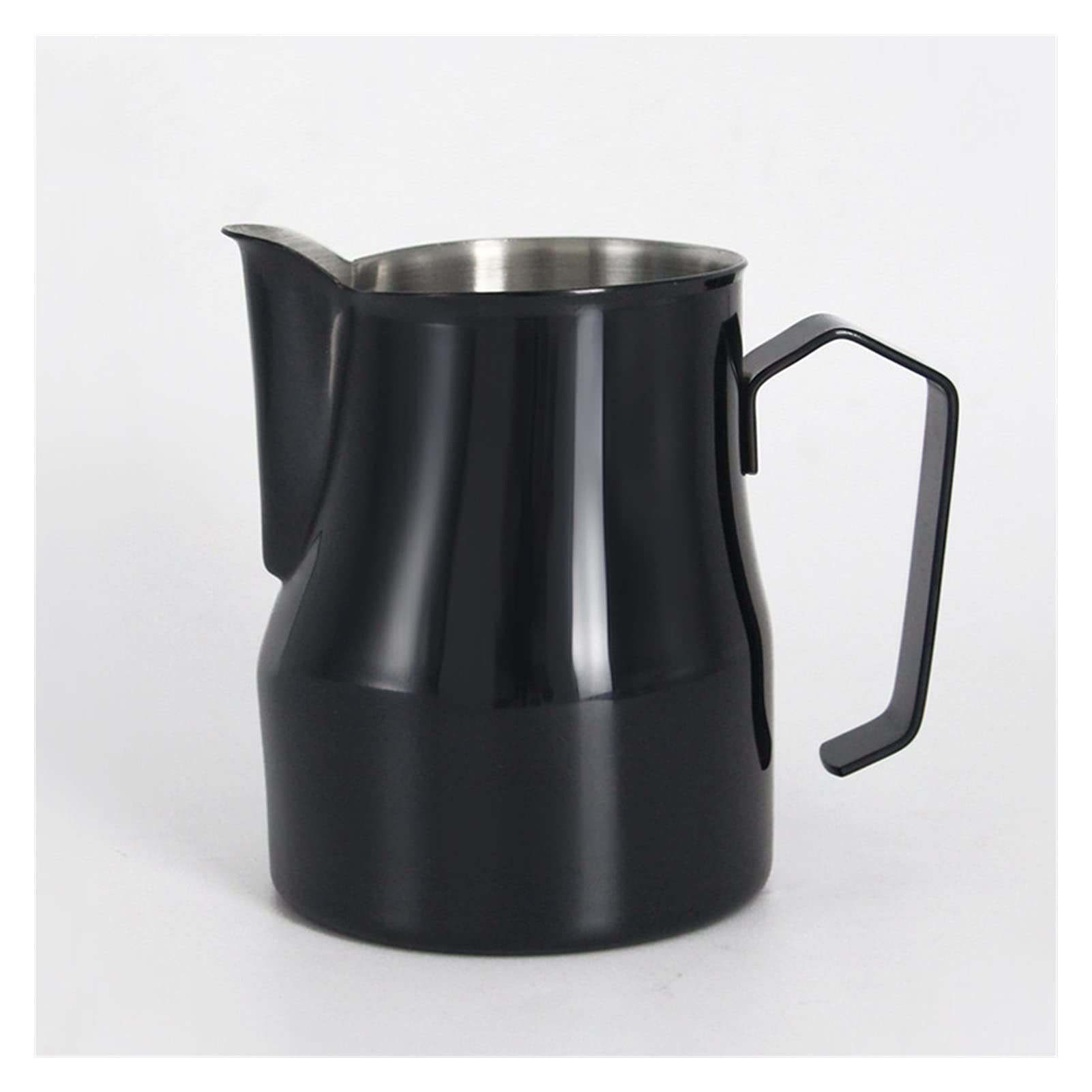 gravy boat set Milk Jug 500ml/700ml Stainless Steel Frothing Pitcher Pull Flower Cup Coffee Milk Frother Latte Art Milk Foam Tool Coffeware gravy boat with lid (Color : Teflon-500ml)