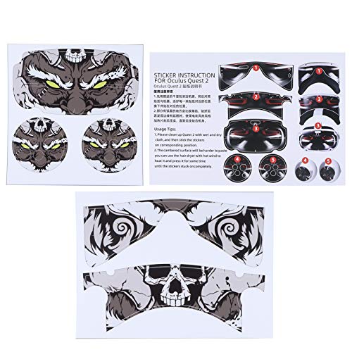 GOWENIC VR Glasses Stickers, PVC VR Glasses Controller Headset Protective Stickers, Skin Cover Set, Protect Equipment, for Oculus Quest 2