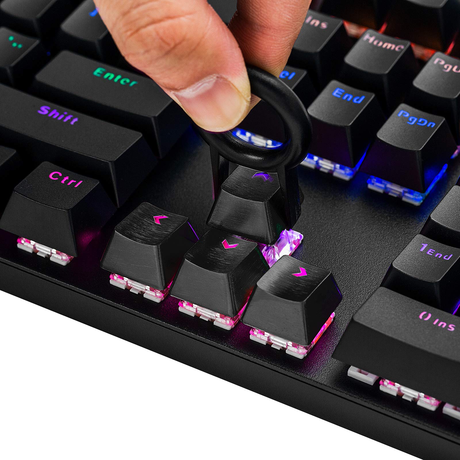 Hallsen Metal Keycaps Mechanical Gaming Keyboard Keycaps (WASD+1-6+DIR.+ESC) for FPS & MOBA, Custom 60% Keycaps Kit with Key Puller for Cherry Mx Switches Mechanical Keyboard (Silver)