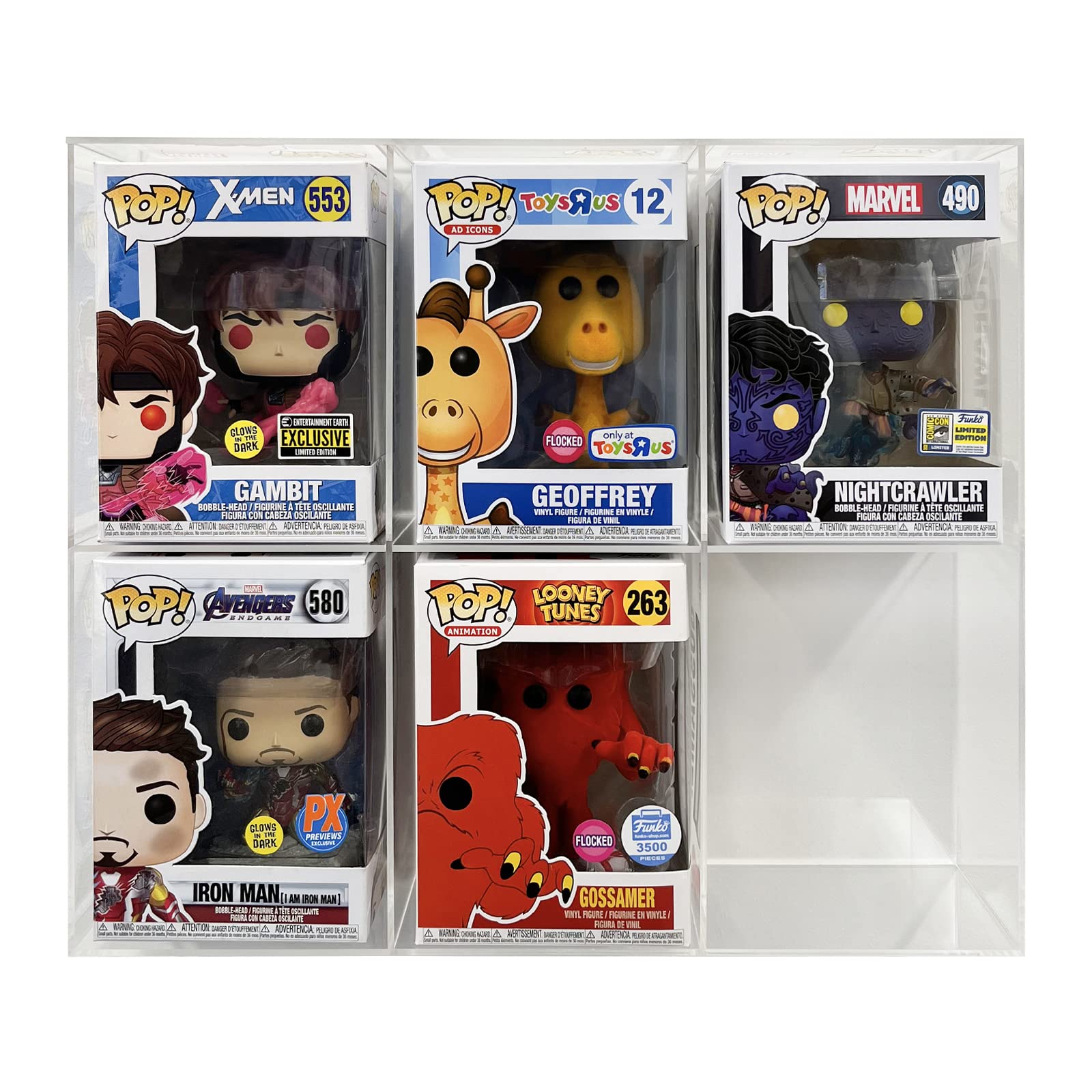 JDS Toy Store Shelf for Pop Display, Ultra-Clear Acrylic Display Case Providing A Beautiful Display, Does Not Come with Screw and Pops