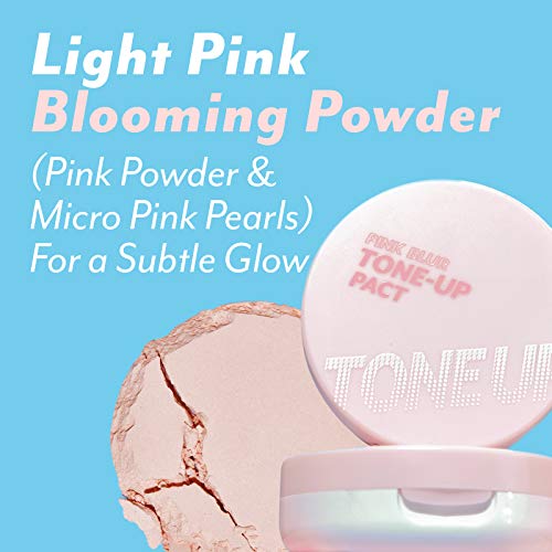 I'm Meme Compact - Tone-up Pact | Pink Blur Effect, Mattify Skin, Pressed Powder, 0.35 Oz + Compact - Oil Cut Pact Bundle
