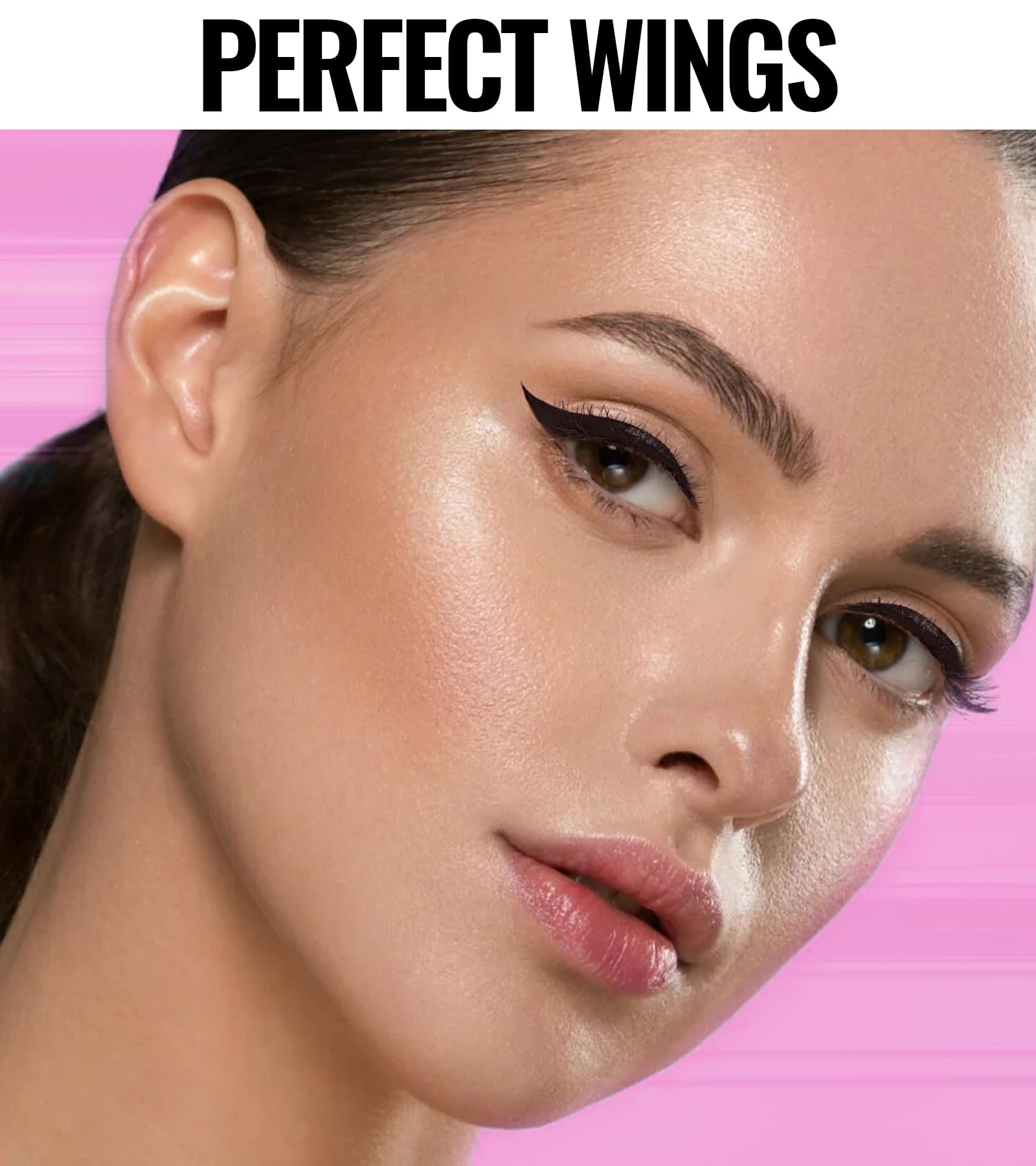 iMethod Eyeliner Stamp - 2 Pens Winged Eyeliner Stamp, for All Eye Shapes, Winged Eyeliner Stamp, Perfect Wing Cat Eye Liner, Waterproof & Smudge-proof, 10 mm