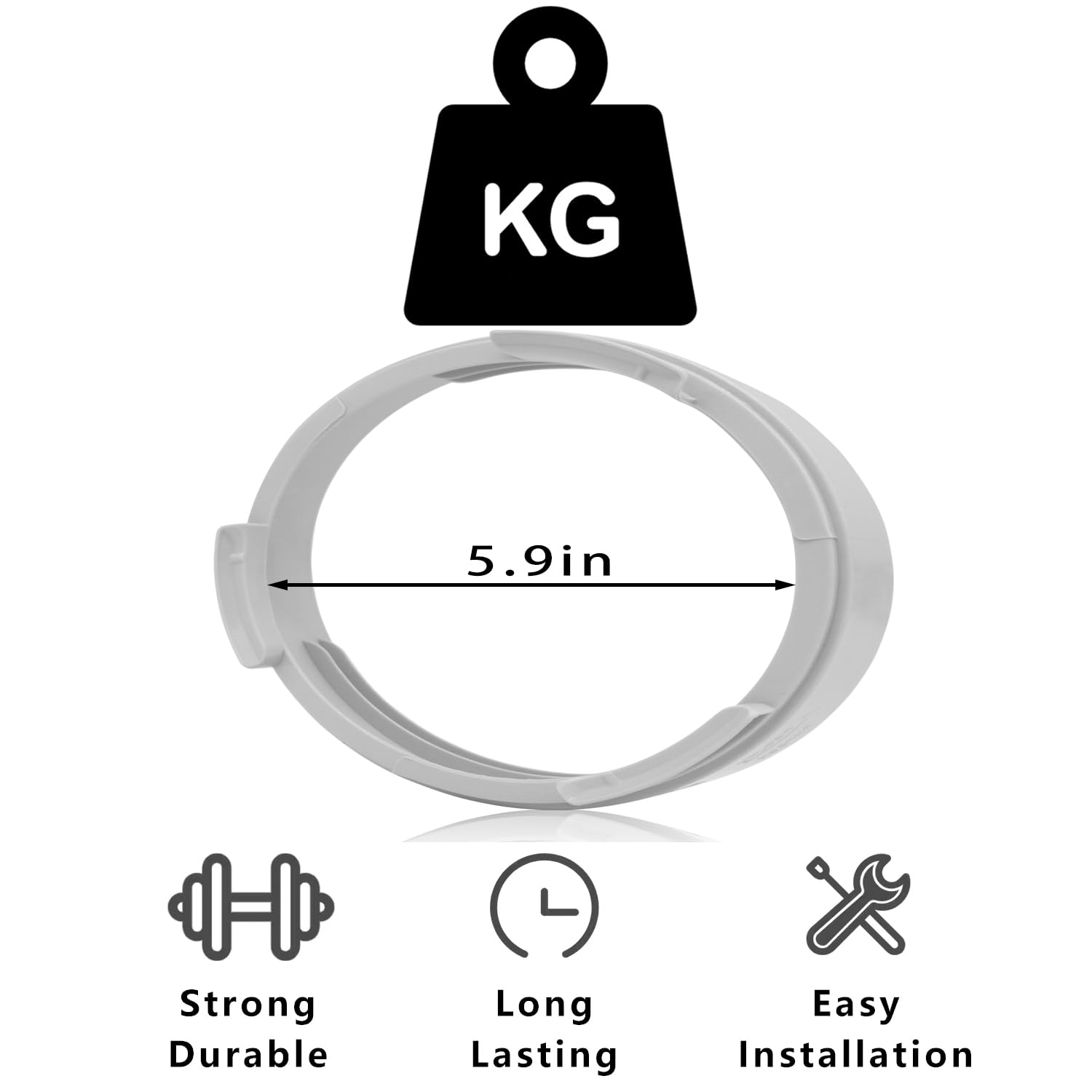 KXXFFWS 5.9 Inch Portable Air Conditioner Exhaust Hose Fitting Mobile Air Conditioner Accessories for Air Conditioners Exhaust Hose Fitting Extensions