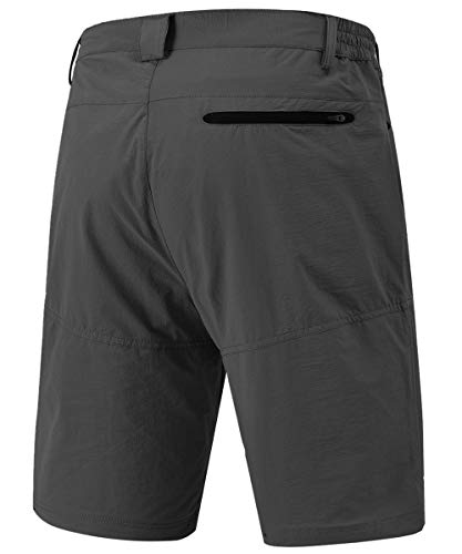 Gopune Men's Lightweight Quick Dry Shorts Workout Running Gym Cargo Shorts (Deep Grey,38)