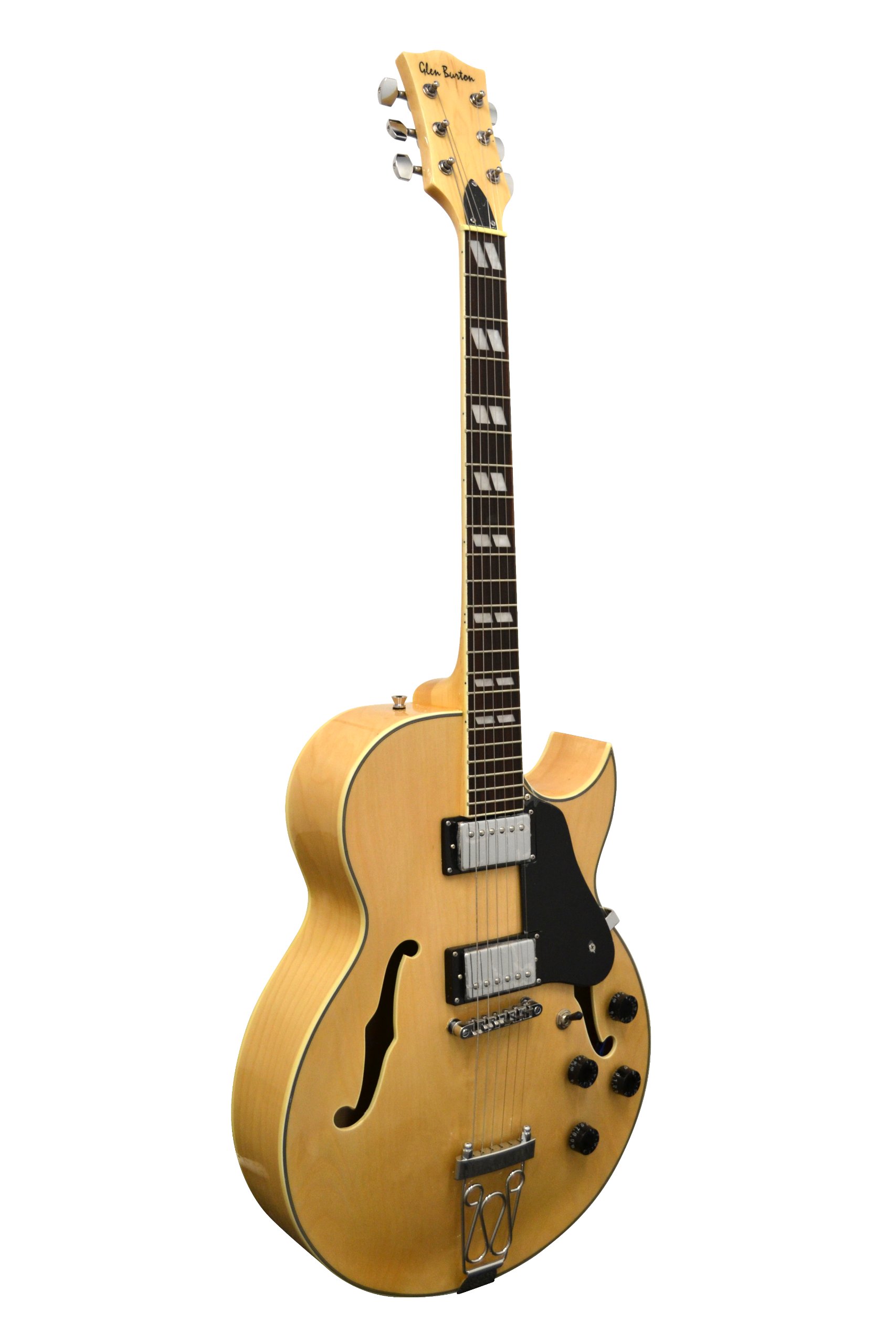 Glen Burton GE775-CHIC-NT "Chicago" Hollowbody Electric Guitar, Natural