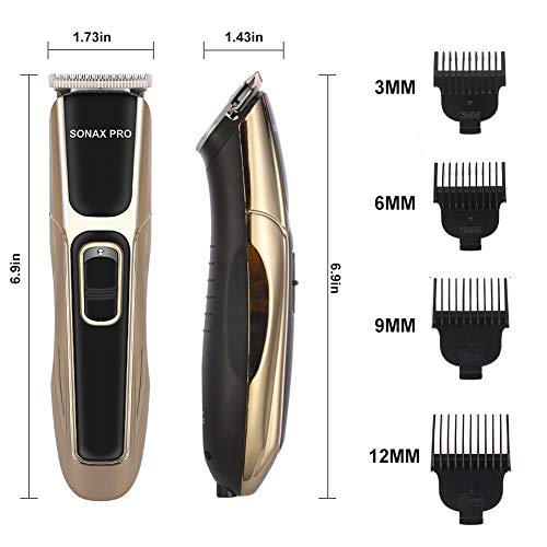 Hair Clippers for Men Professional Cordless Electric Clipper Haircut Beard Hair Trimmer Kit USB Rechargeable Head Shaver Self-Sharpening