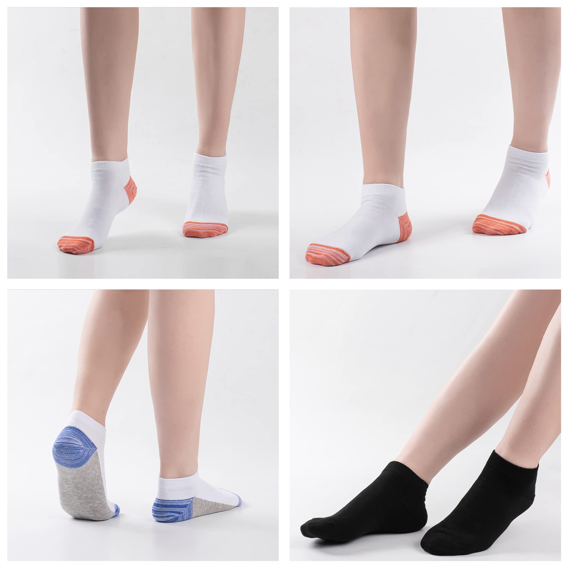 IEOVIEE Active Athletic Socks for Women, Low Cut Ankle Athletic Socks Cushioned Running Performance Breathable Sock for size 6-11