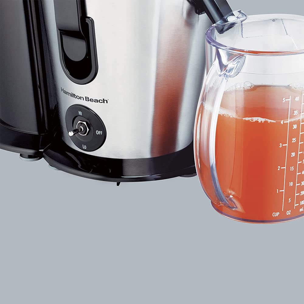 Hamilton Beach 67750 Big Mouth Plus 2-Speed Juicer Extractor Machine with 3" Feed Chute Bundle with 1 YR CPS Enhanced Protection Pack