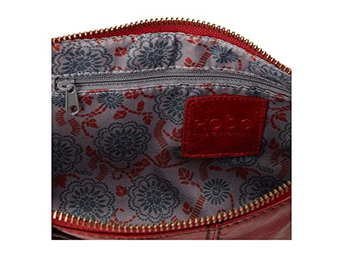 HOBO Womens Leather Handbag Wristlet (Crimson, One Size)
