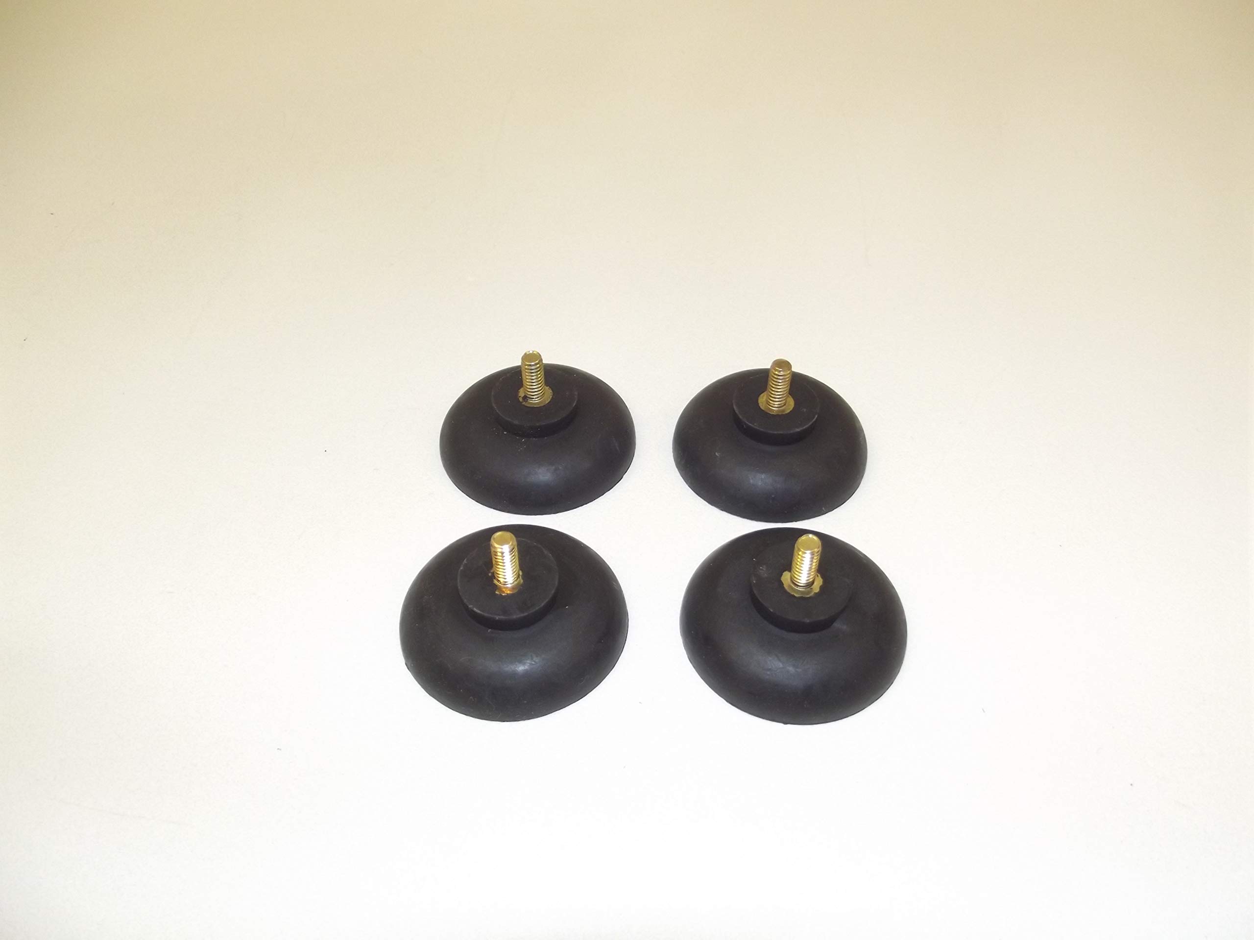 JL Missouri Parts 4X 3/8" #8-32 Screw in 1 1/2" Rubber Suction Cup, 1/2" Tall, Made in USA