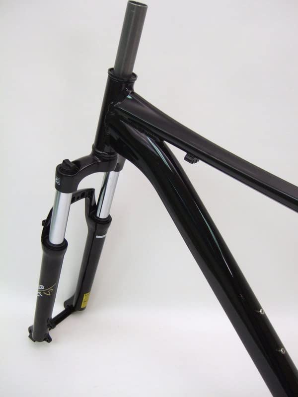 Gravity Unbranded Mountain Bike Frame Set with Suntour XCT Fork Black for 26 inch Wheel (15 inch fits Most Riders 5'4" to 5'8")