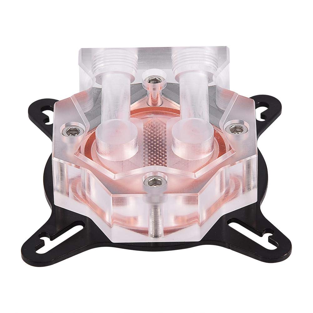 GPU Liquid Cooler,Computer GPU Universal Water Cooling Block Waterblock 40mm Copper Base,Processed with Anti-Oxidization Technology,Perfectly Fit The GPU,Carry Away More Heat from GPU Quickly