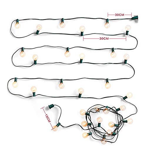 hhxiao String Lights 7.5m Led Colorful Bulb Globe String Lights 25pcs Courtyard Waterproof Lamp Glass Light Bulbs Wedding Home Garden Decor