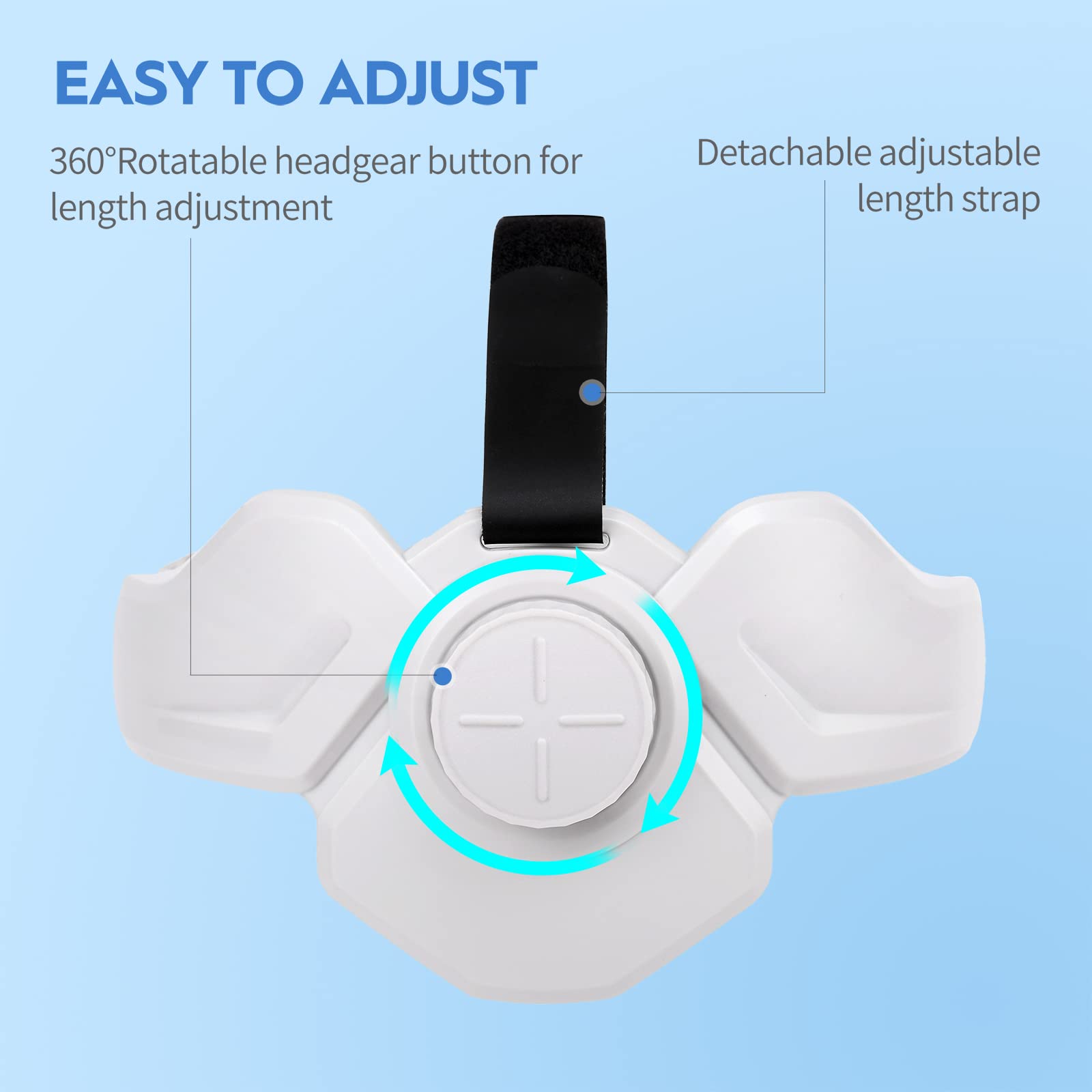 Head Strap for Oculus Quest 2 Vr Headset, Comfortable Headrest Design, Adjustable Head Strap, Fit Official Quest 2 Carrying Case