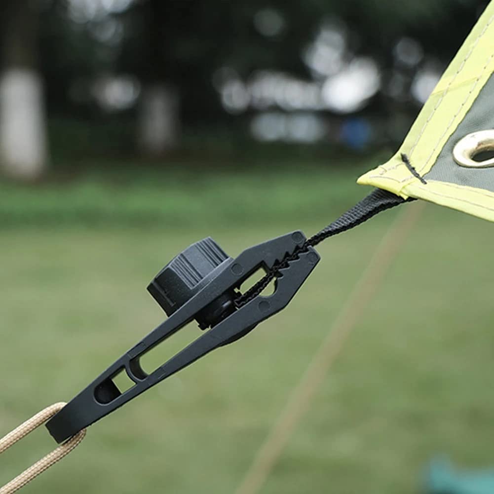 LMMDDP 20Pcs Tent Clip Adjustable Nylon Heavy Duty Windproof Awning Clamp Outdoor Camping Fixed Tent Clip Jaw Grip Trap