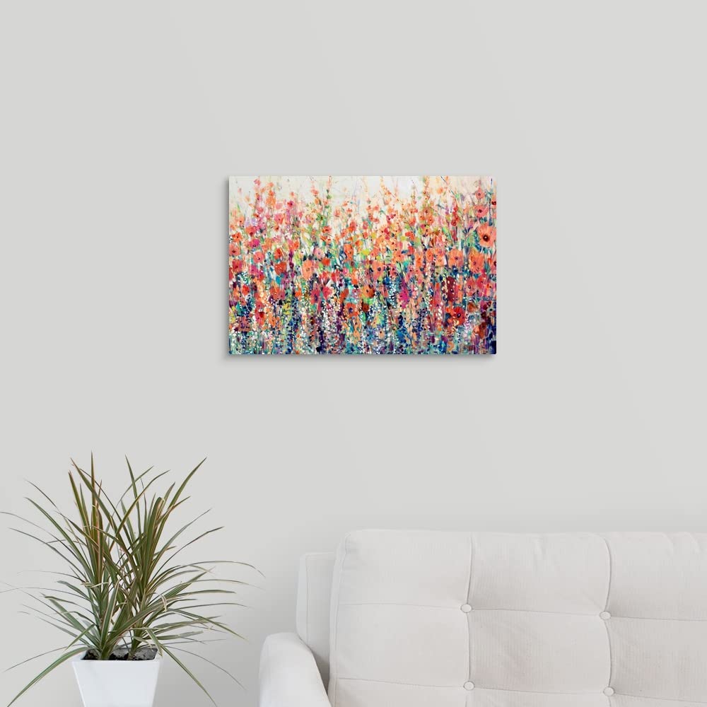 GREATBIGCANVAS Flourish of Spring Canvas Wall Art Print, Floral Home Decor Artwork, 48"x32"x1.5"