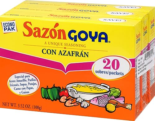 Goya Foods Sazón Seasoning With Azafran 3.52 Ounce (Pack of 3)