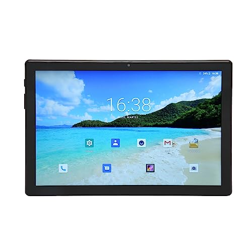HD Tablet, Dual Camera Tablet PC 10.1in FHD 8GB RAM 256GB ROM with Keyboard for Travel (US Plug)
