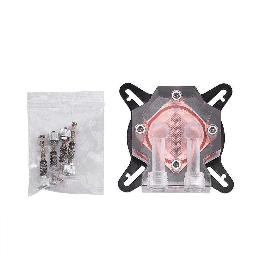 GPU Liquid Cooler,Computer GPU Universal Water Cooling Block Waterblock 40mm Copper Base,Processed with Anti-Oxidization Technology,Perfectly Fit The GPU,Carry Away More Heat from GPU Quickly
