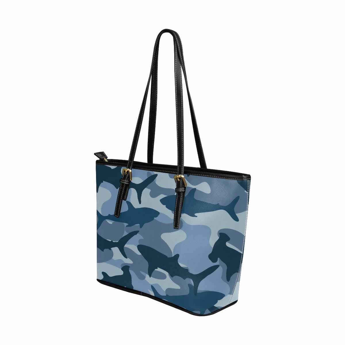 InterestPrint Womens Handbag Ladies Purses Shoulder Bags Tote Military Pattern with Shark