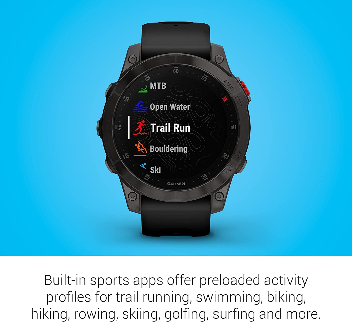 Lumintrail Garmin Epix Gen 2, Premium Active Smartwatch, Health and Wellness Features, Touchscreen AMOLED Screen, Smart Watch for Men & Women, Black Titanium, with a Wall Plug
