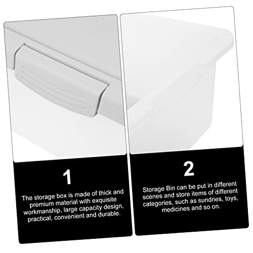 Hemoton Clothes Box Storage Box with Lid Storage Bins with Lids Storage Containers Plastic Bins Storage Bins for Shelves Plastic Containers with Plastic Storage Bins Frosted Pp Clothing