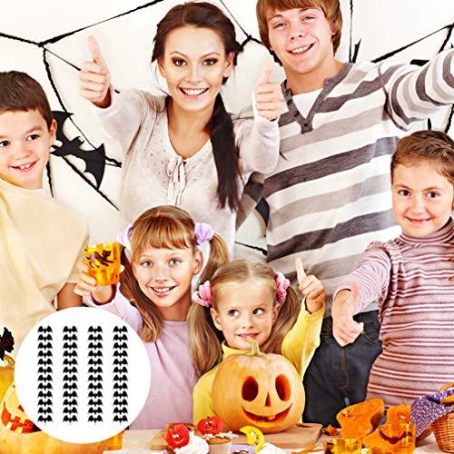 Hemobllo Hanging Bats Decorations Halloween Decor 4pcs Halloween Bat Garland Bat Hanging Decor Halloween Party Decor Haunted House Decorations for Home Garden Halloween Wreath