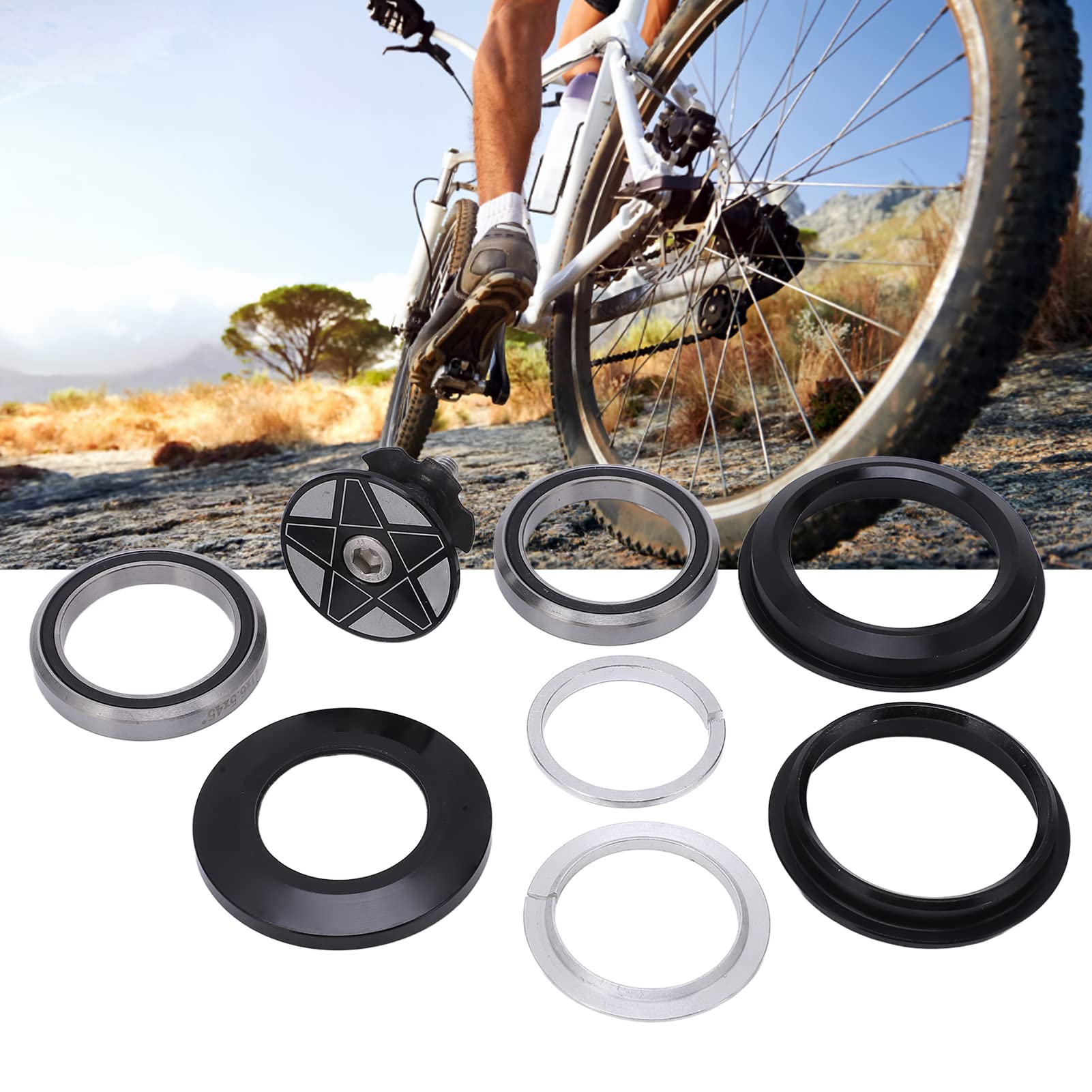 Headset Bearings, Waterproof Aluminum Alloy Material Good Sealing Road Bike 4450.6mm